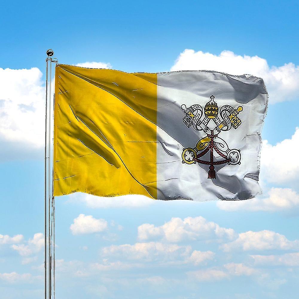 The Vatican City Flag 90x150cm Christianity Cross Church Yellow White ...