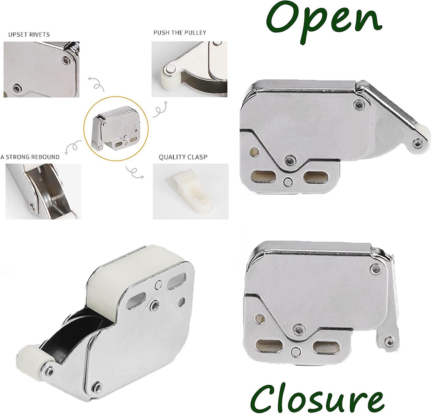6 Pieces Mini Touch Latches, Spring Loaded Cabinet Lock, Automatic Mini ...