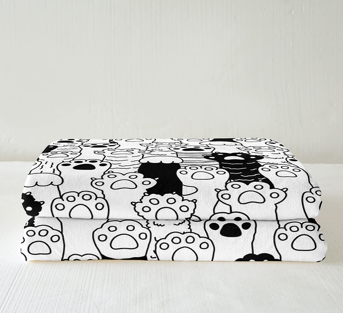 Katter Sherpa Filt Söt Tecknad Katt Tass Fleece Kasta Filt För Barn ...