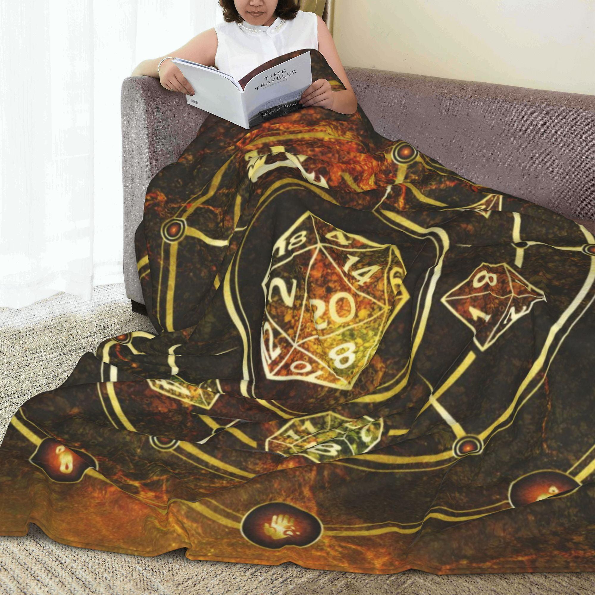 DND Dungeons And Dragons Sängfilt Supermjuk fleecefilt Lättviktsvarm ...