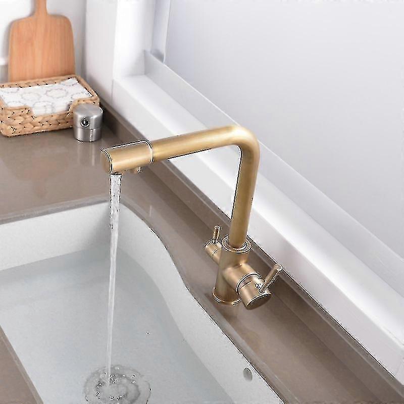 Modern Kitchen Faucet, 3 Way Kitchen Faucet With Filter Water Way Tap ...
