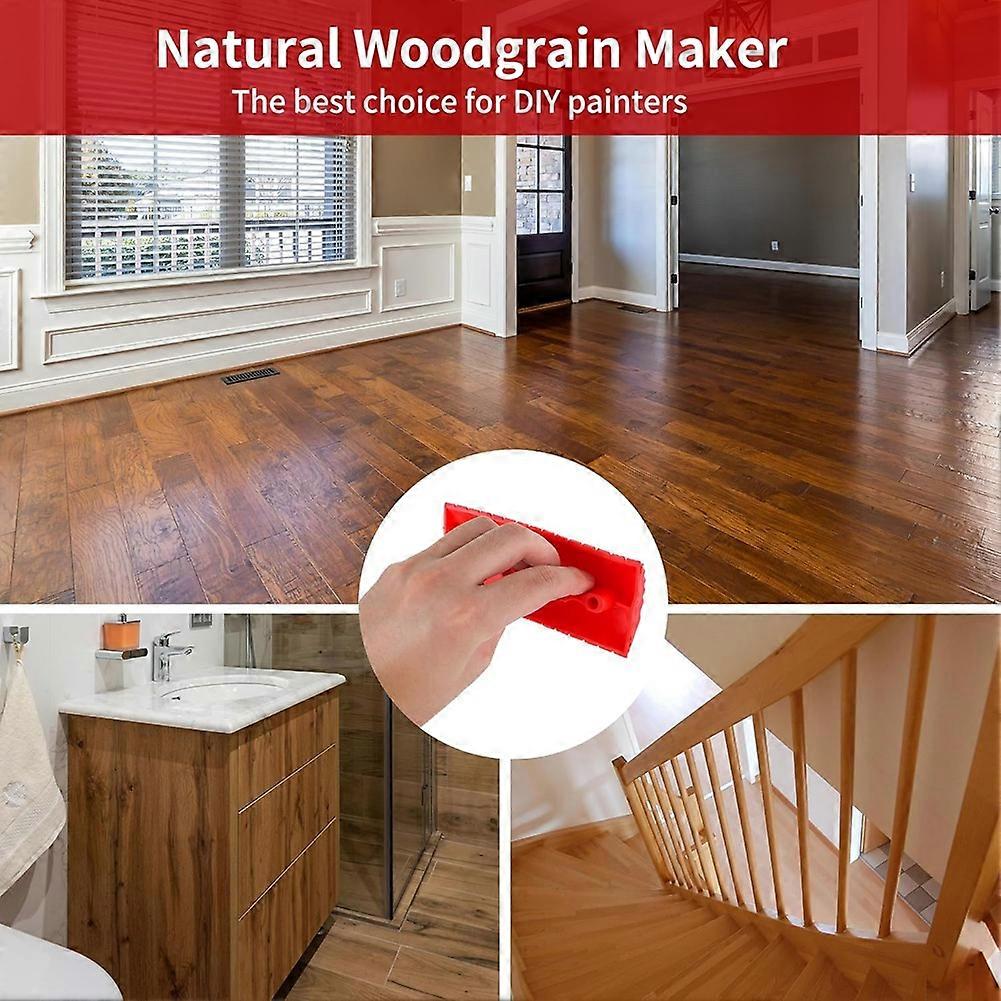 6 Pcs Wood Graining Tools, Soft Rubber Wood Grain Maker Painting, DIY ...