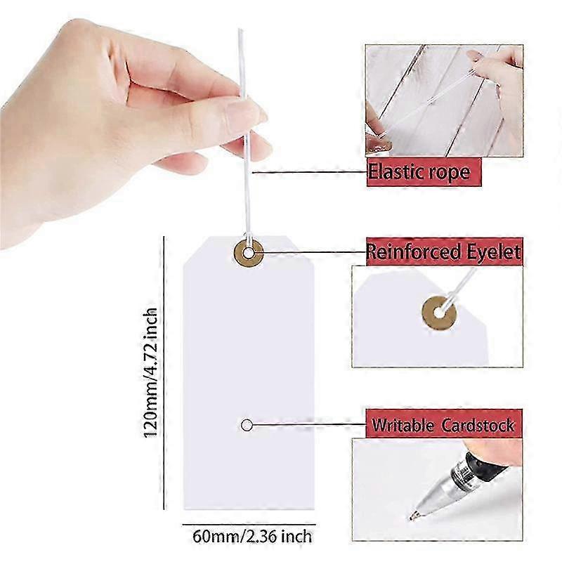 Large Reinforcing Hole Paper Tag with String Attached,200 Pcs Paper ...