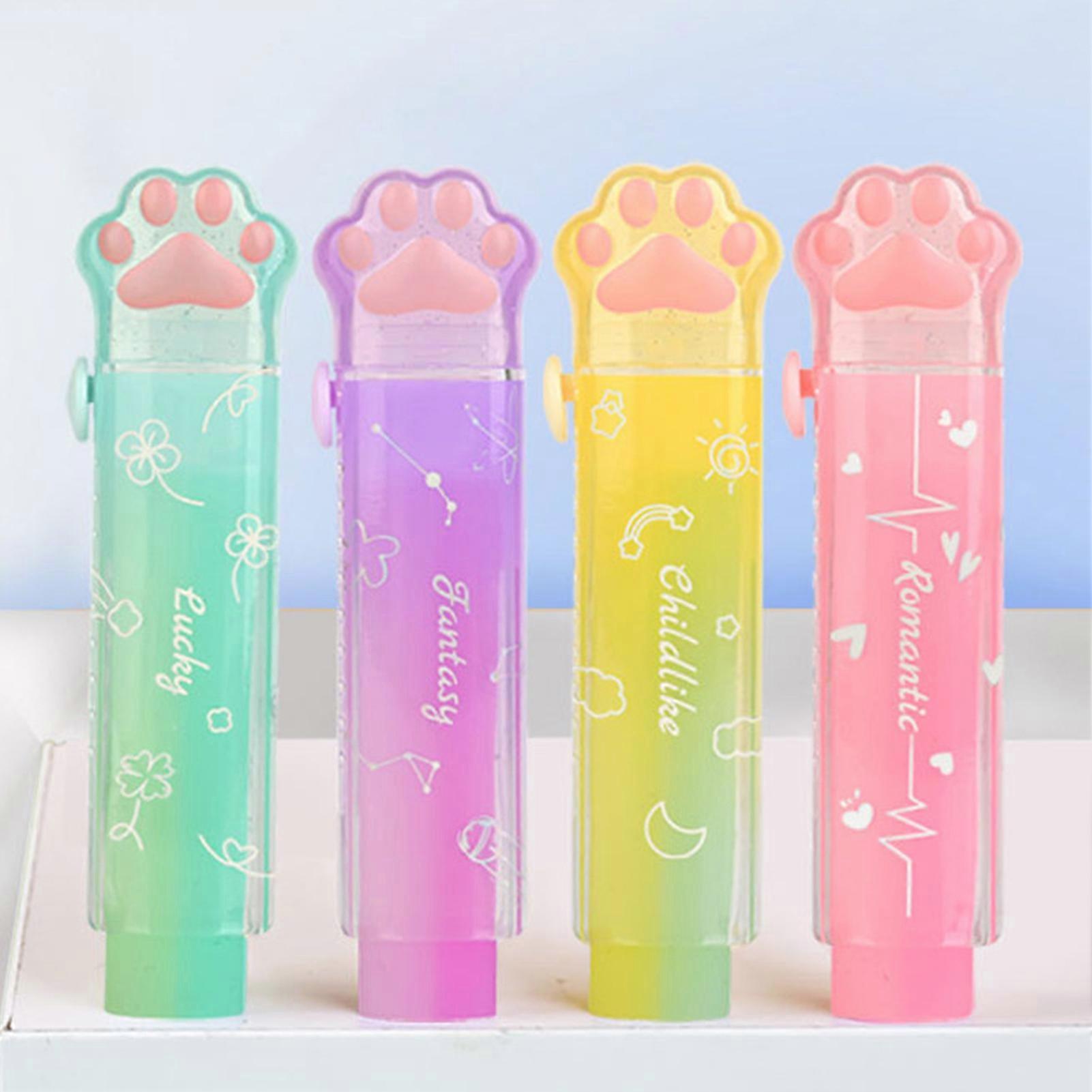 4Pcs Cute Push Pull Design Pencil Erasers Retractable Aesthetic Erasers ...