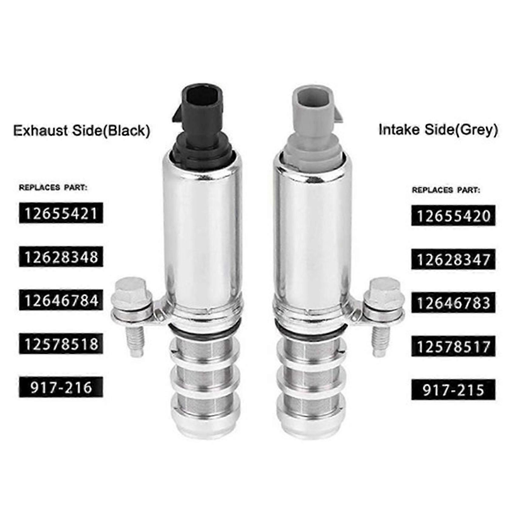 2Pcs Intake & Exhaust Camshaft Position Actuator Solenoid Valve Kit for ...