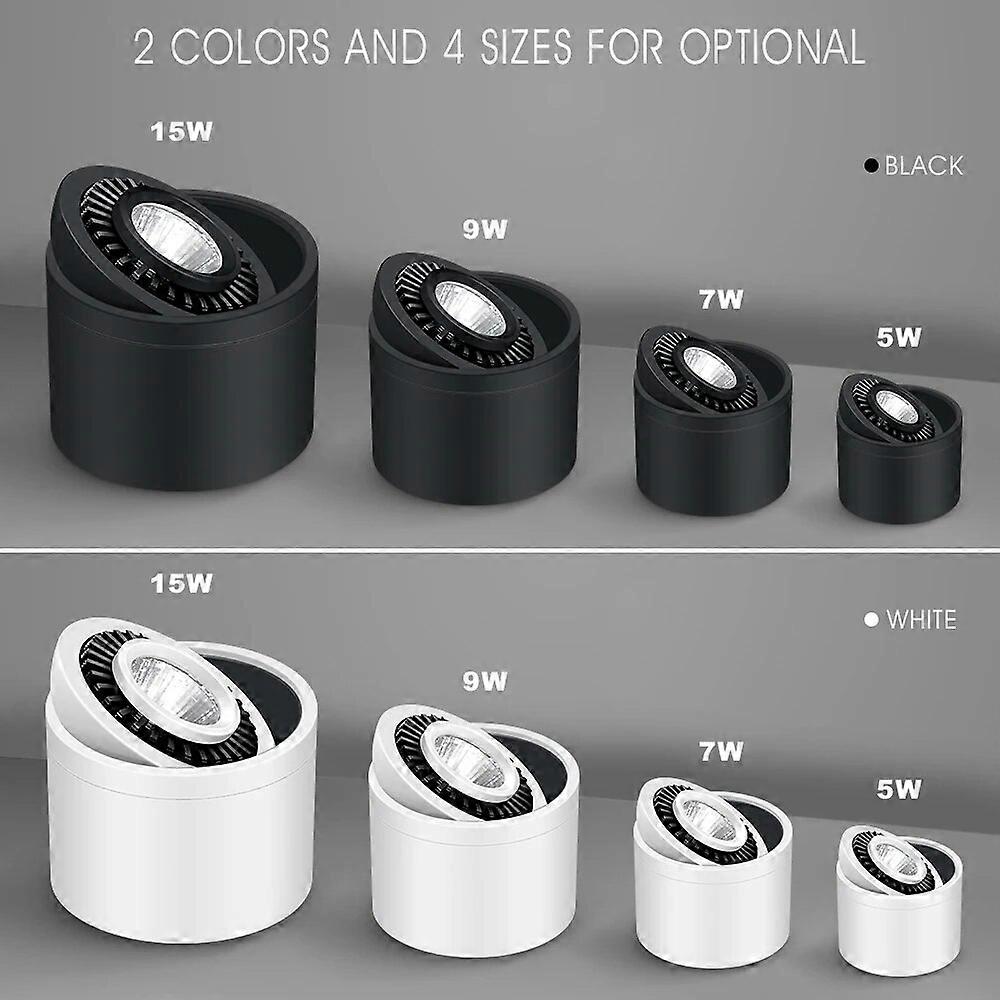 Angle Adjustable Dimmable Surface Mounted Downlight led Ceiling Lamp 5W ...