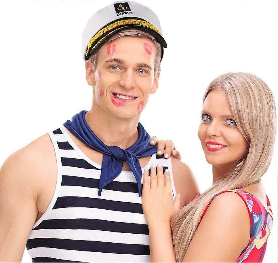 Adult Sailor Hat Adjustable Captains Hat Cosplay Sailor Ship Boat ...