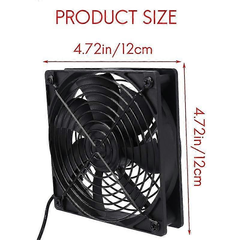 120mm 5v Usb Powered Pc Router Fans With Speed Controller High Airflow ...