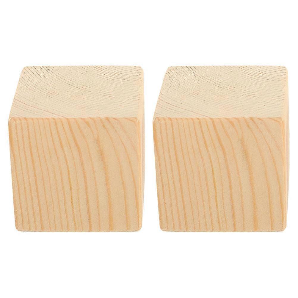 2 pcs Wood Bed Risers Furniture Risers Heavy Duty Wooden Risers Sofa ...