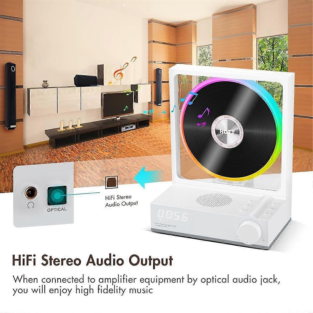 Cd Player Portable Bluetooth 5.3 Desktop Cd Player With Color Light ...