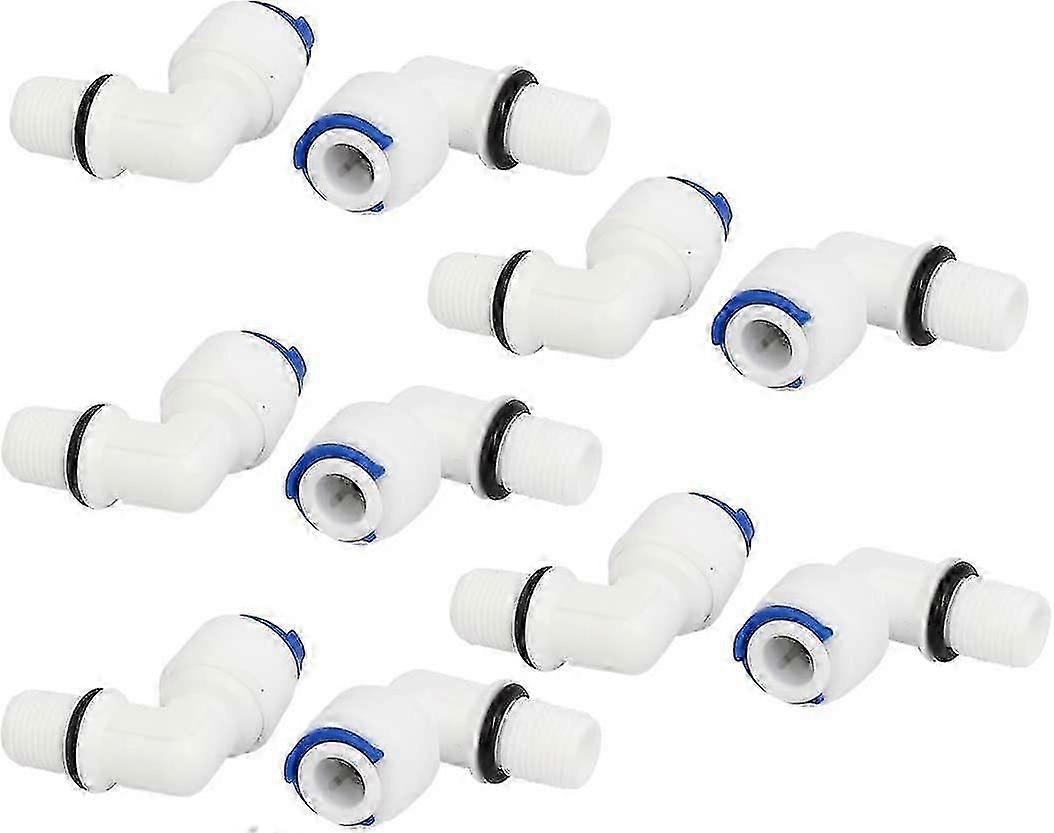 M10 To 1/4-inch Tube Elbow Quick Connector 10pcs For Ro Water Filter ...