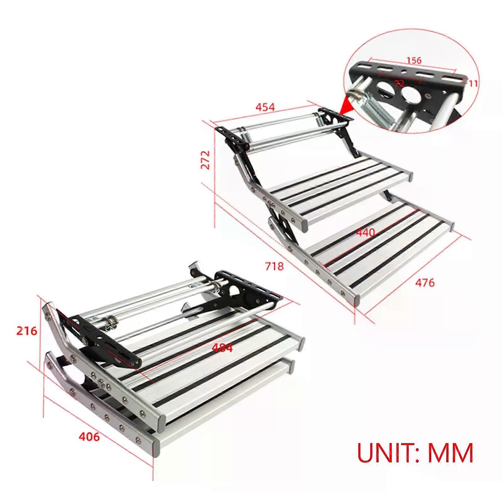 Topteng Aluminum Manual Double Pull Out Drop Down Folding Step ...