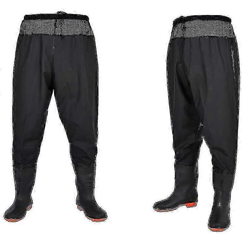 Waist Fishing Wader Pants With Waterproof Boots, Fishing Waders Pants ...