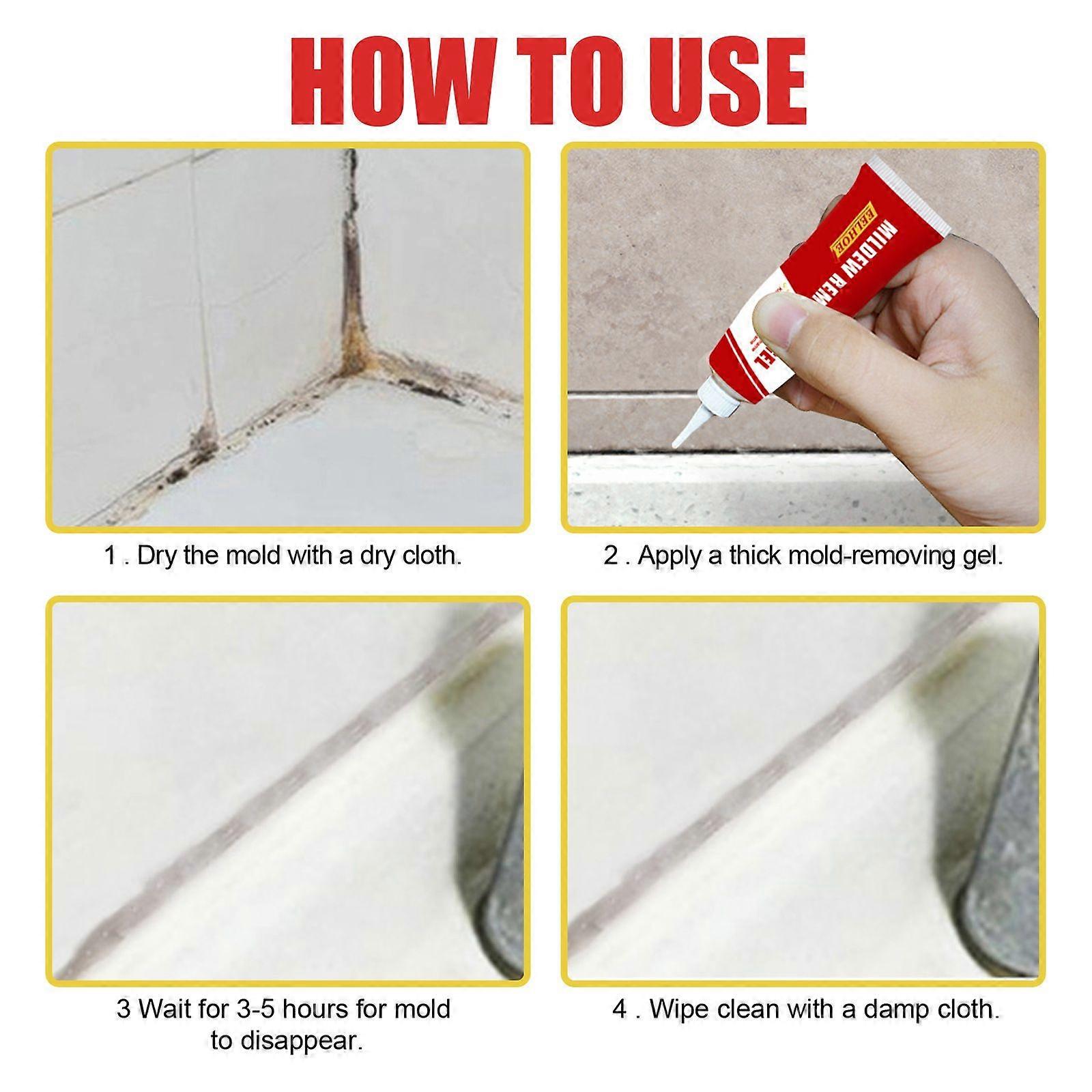 Tile Mildew Remover, Bathroom Kitchen Wall Stain Remover Gel Wall ...