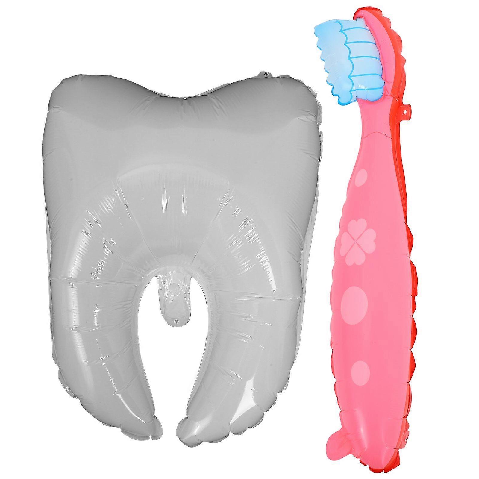 2pcs White Tooth Balloons For Baby Shower Teeth Theme Party Decorations ...