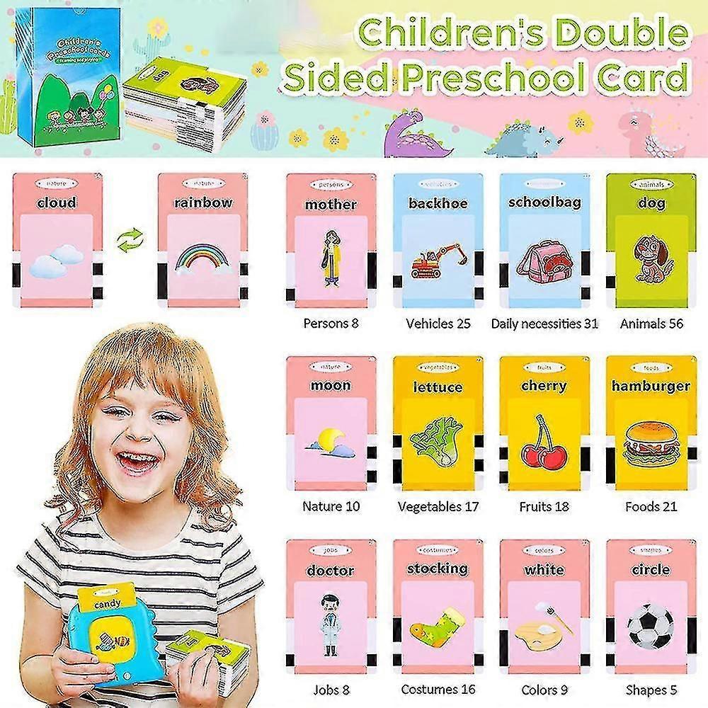 Kids Toddler Electric Talking Flash Cards With 112 Sight Words ...