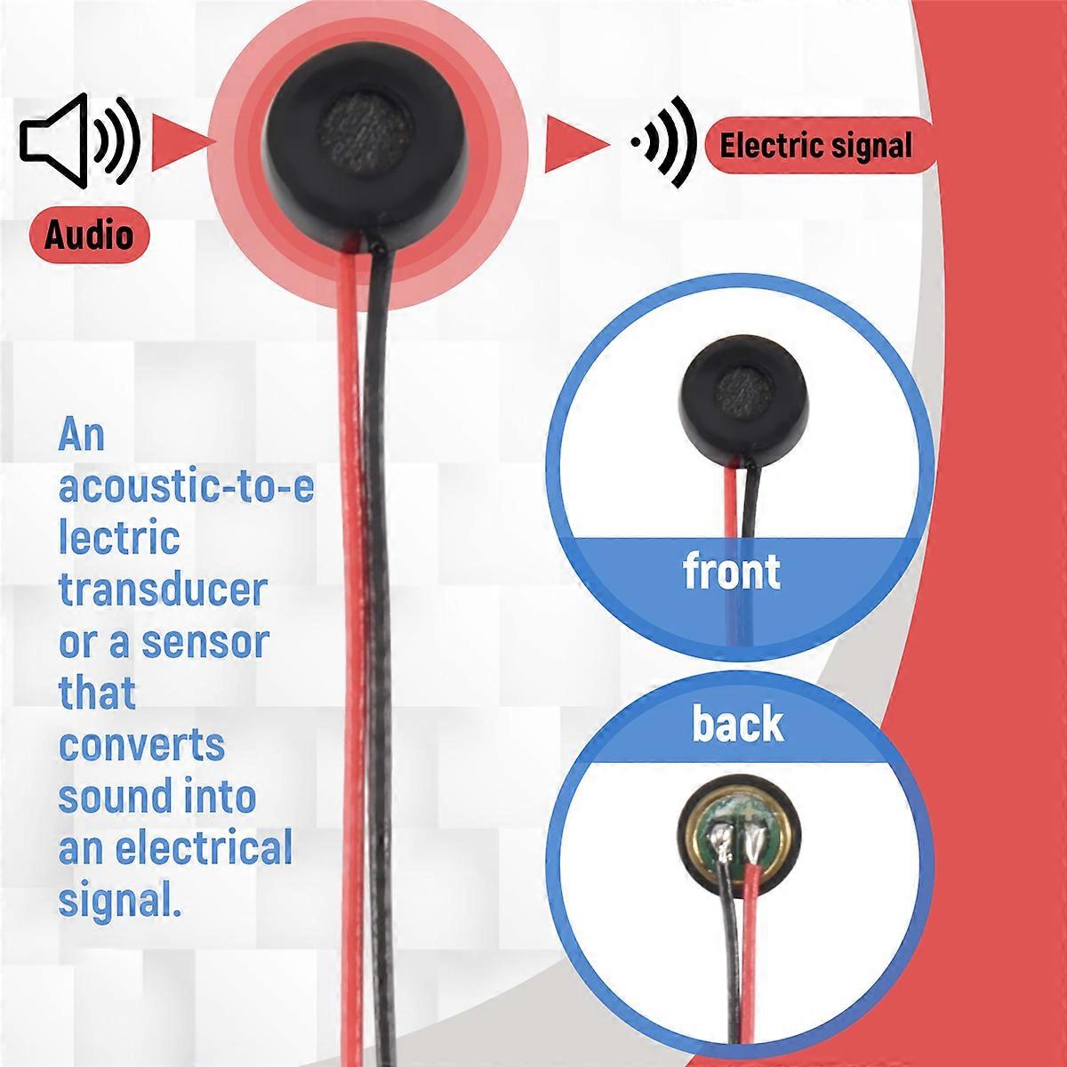 10pcs Electret Condenser MIC 4mm x 2mm for PC Phone MP3 MP4 | Fruugo UK