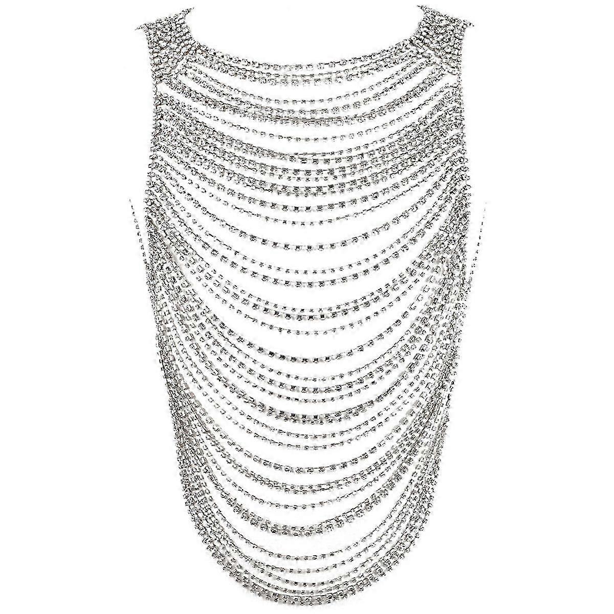 Jewelry Rhinestone Body Chain Sexy Chest Chain Body Accessories ...