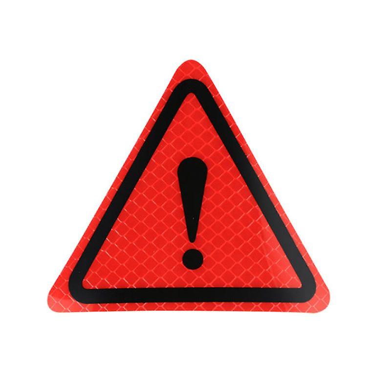 For Triangle Exclamation Mark Reflective Warning Sign Car Sticker Night ...