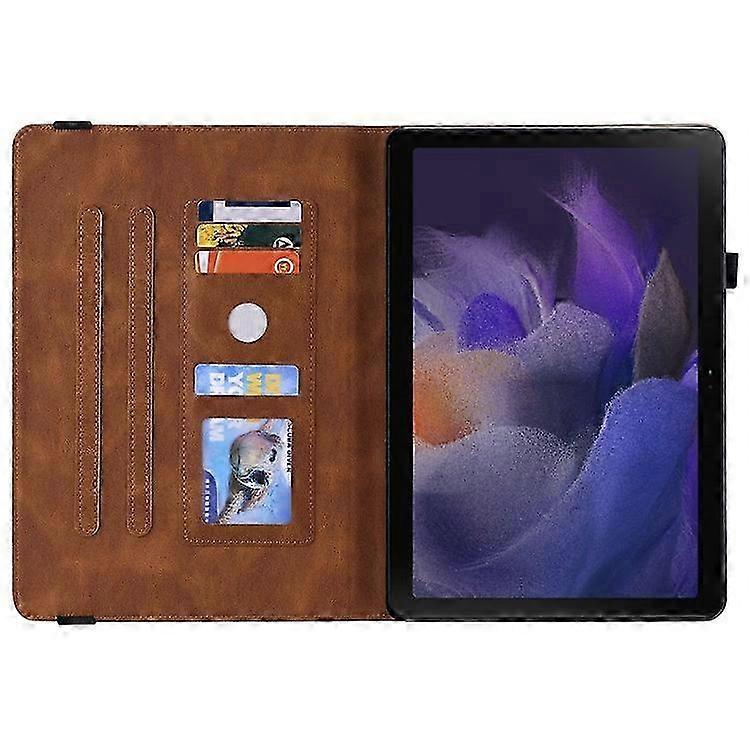 Galaxy Tab A9 Leather Case with Butterfly Flower Design - Premium ...