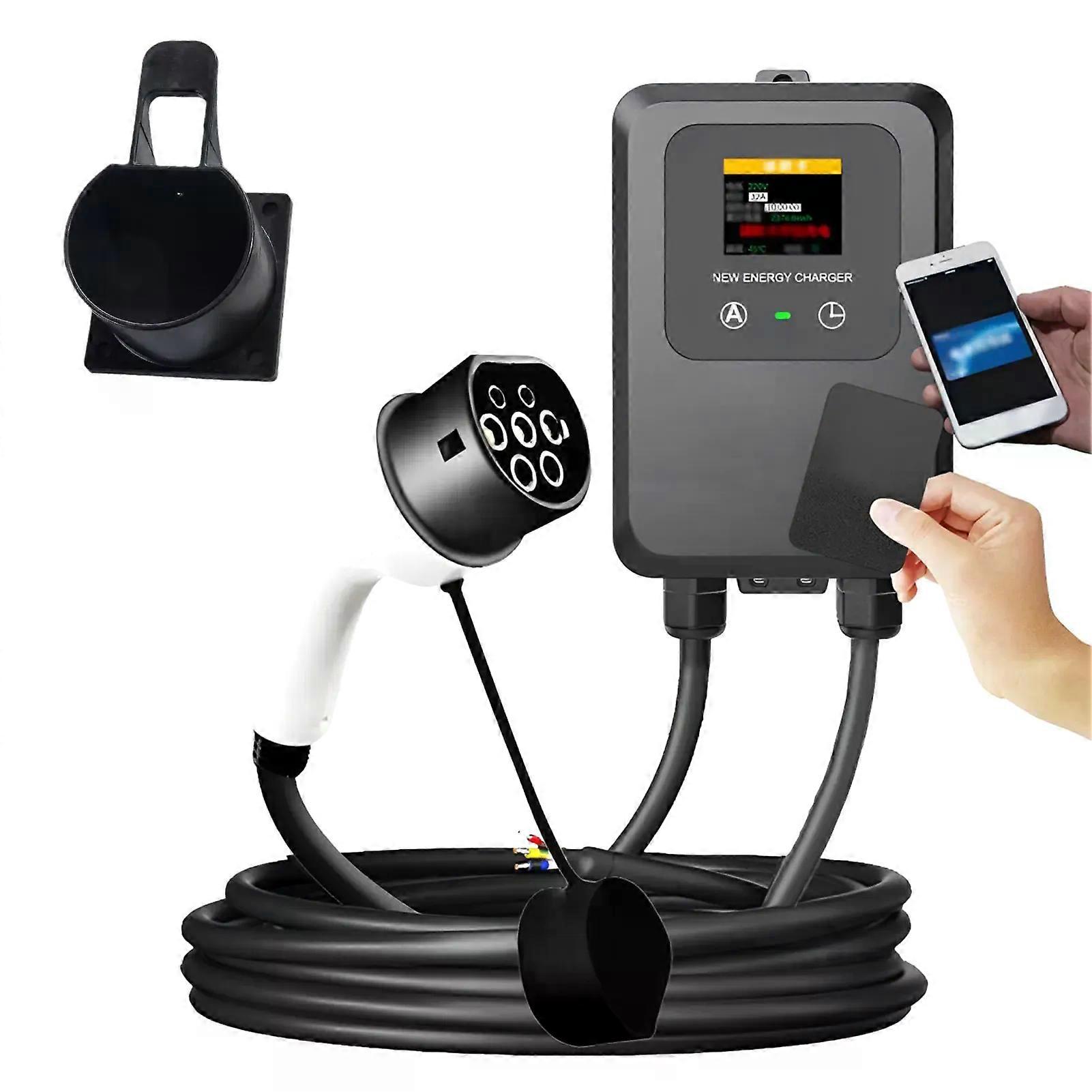 EV Wallbox 5M/10M 7KW 32A Charging Station Car Home EV Wallbox Electric ...