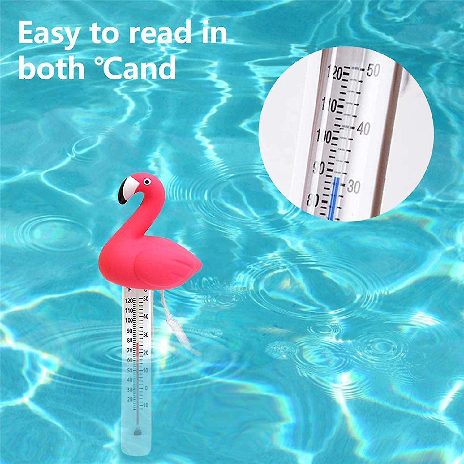 Floating Pool Thermometer Swimming Pool Thermometer Floating Flamingo ...