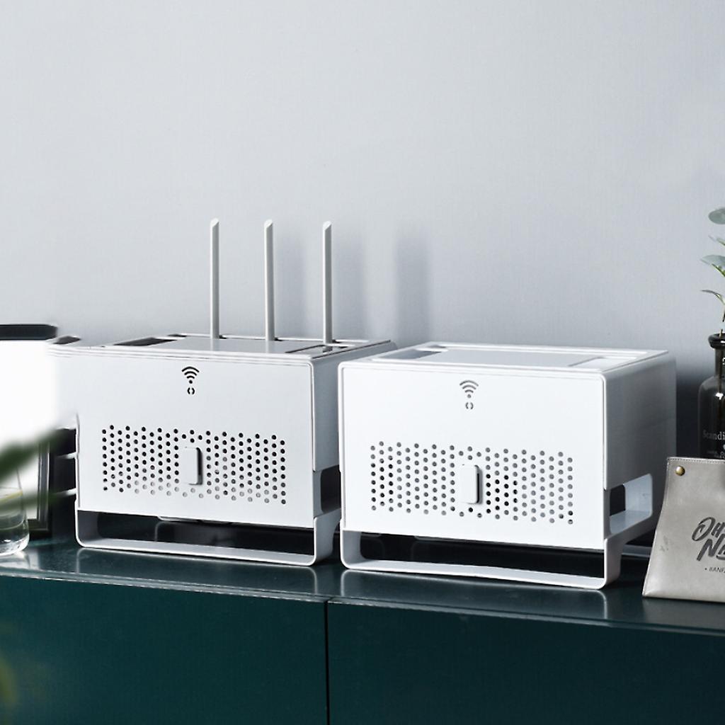 Wifi Router Storage Box Socket Wire Box Removable Dust-proof TV Set-top ...