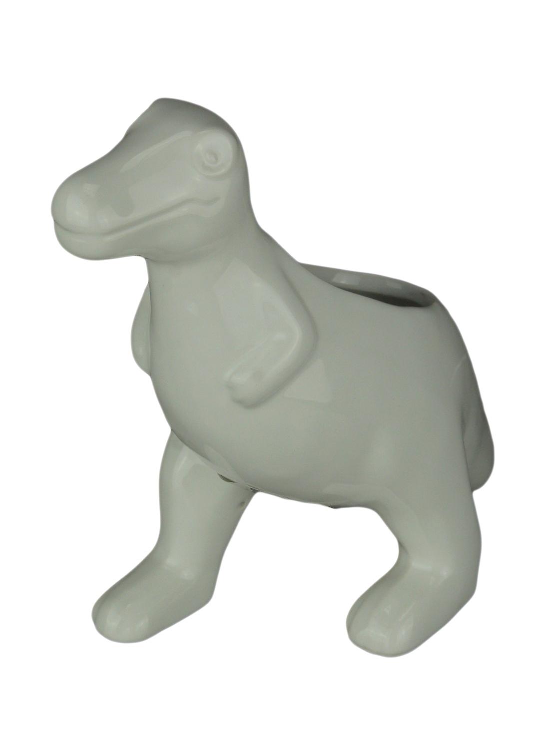 White Ceramic Tyrannosaurus Rex Dinosaur Jurassic Decor Planter | Fruugo SE