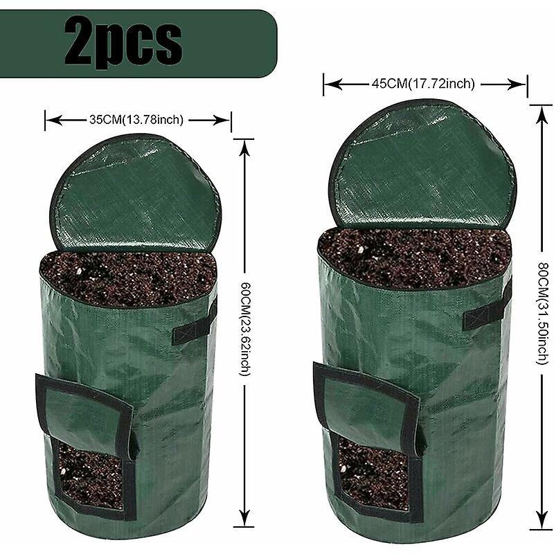 Pack of 2 Garden Compost Bags, Compost Bin, Compost Bin Garden Waste ...
