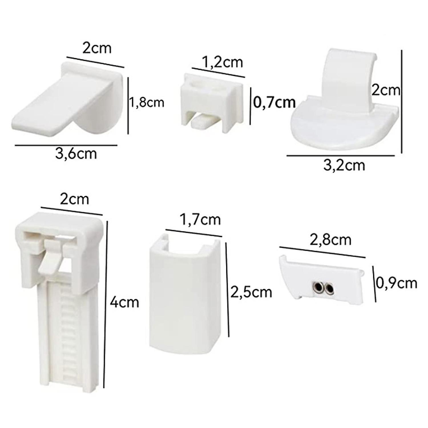 2 Sets 20mm Pleated Blind Replacement Parts Set Clamp Support ...