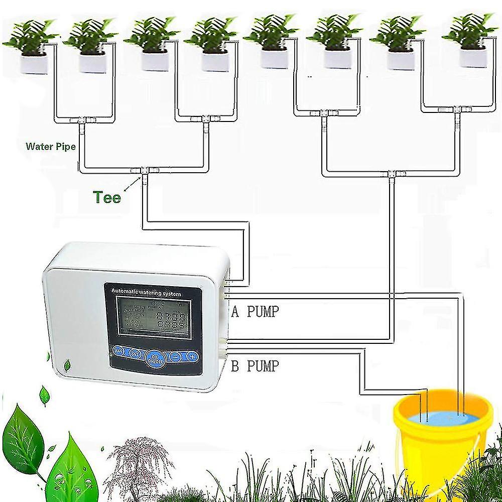 Solar Dual-pump Drip Irrigation System Kits Water Pump Controller Timer ...