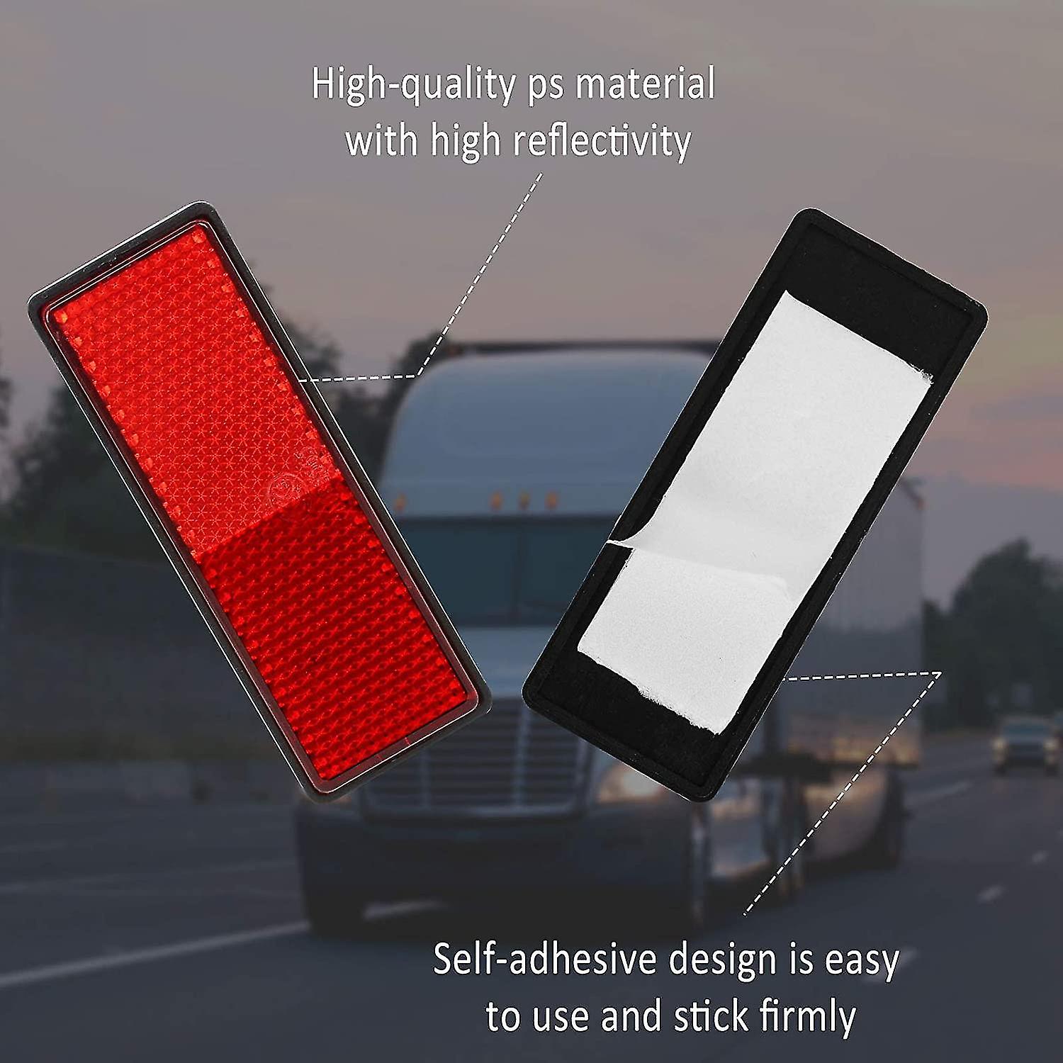 Rectangular Reflectors, 12 Pcs Safety Reflectors Are Used For Rv ...