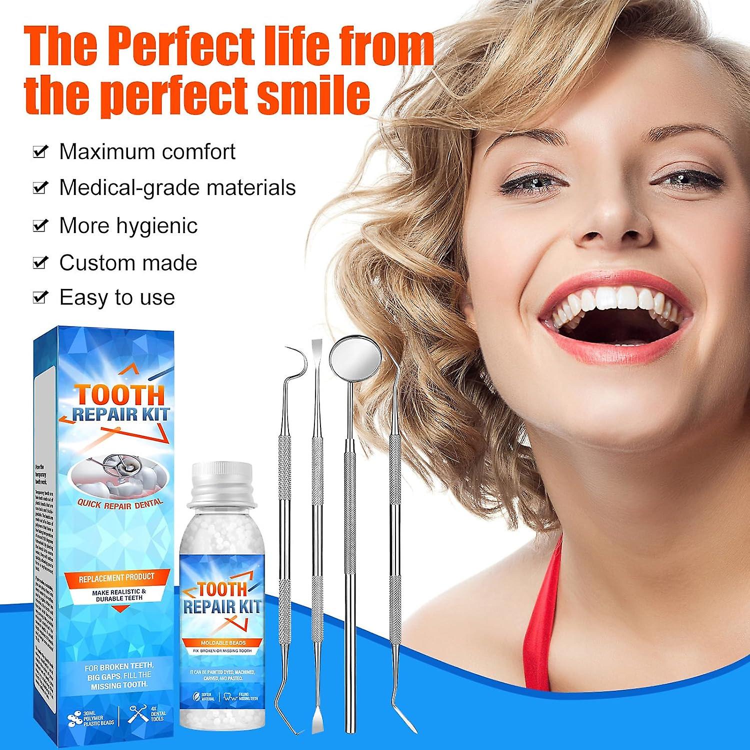 Moldable Dental Care Kit Tooth Repair Kit for Fixing The Missing Broken ...