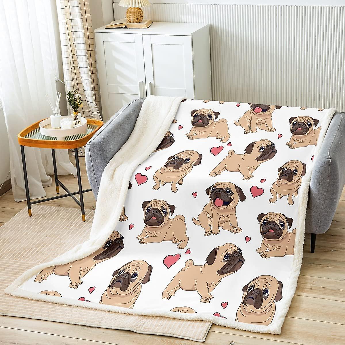 Børn søde hunde kaster tæpper barn tegneserie kæledyr hund plys tæppe ...