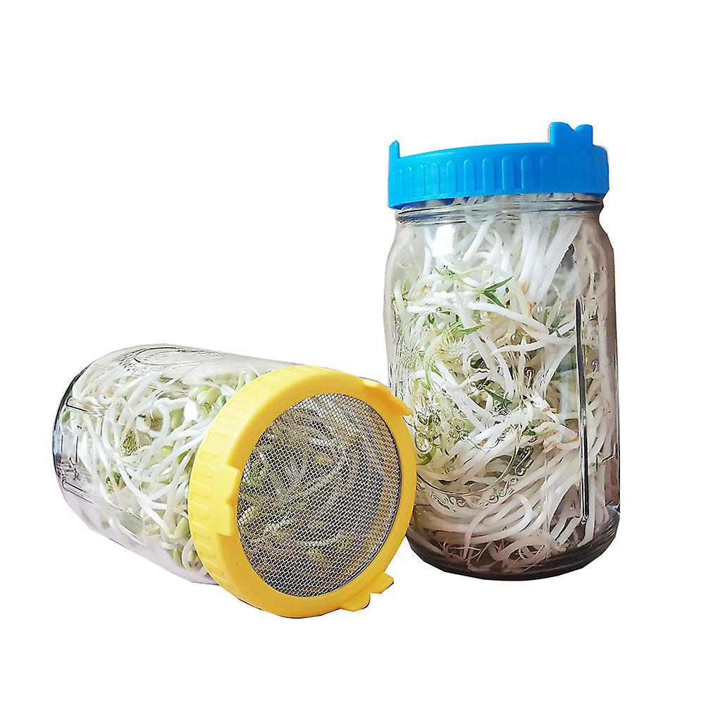 Sprout Starter Set, Food Grade Material Sprouting Lids for Wide Mouth Mason Jars, Cultivate ...