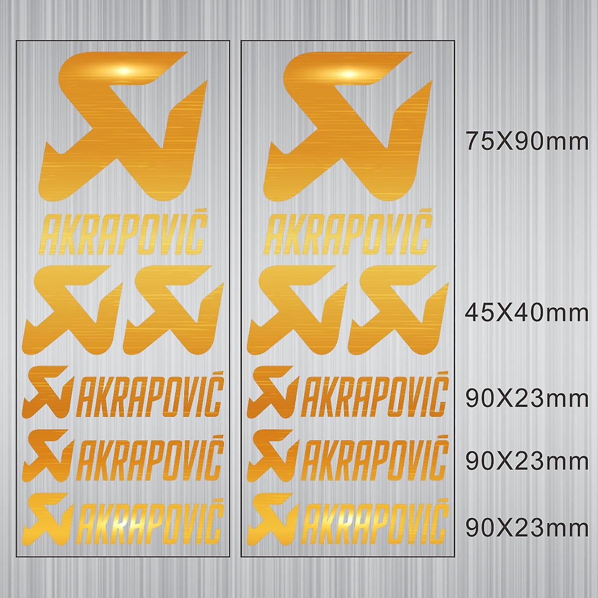 Reflective Vinyl Exhaust Akrapovic Sticker Silencer Muffler Tip Pipe ...