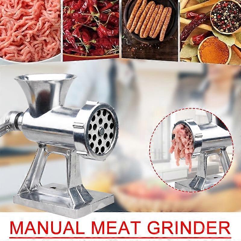 Stainless steel manual meat mincer, sausage mincer, hand mincer with ...