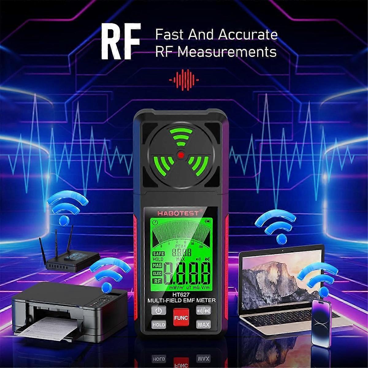 EMF Meter,3 in 1 EMF Detector Electromagnetic Field Radiation Detector ...