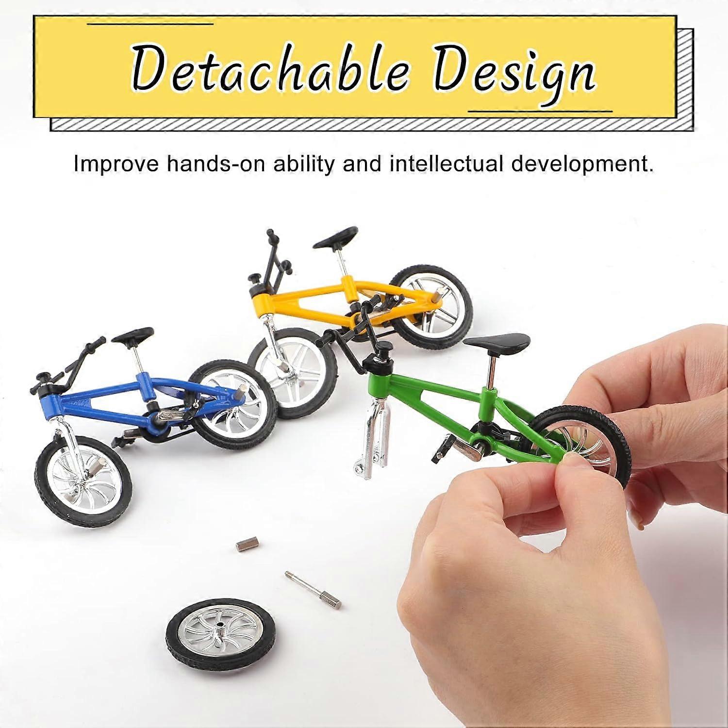 Pack of 4 Finger Bicycle Mini Bicycle Toy Alloy Finger Mountain Bike ...