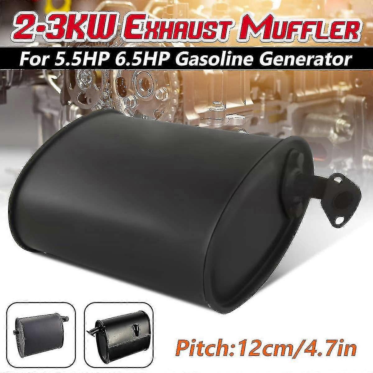Gasoline Generator Universal Black Iron 2-3kw Exhaust Muffler For 5.5hp ...