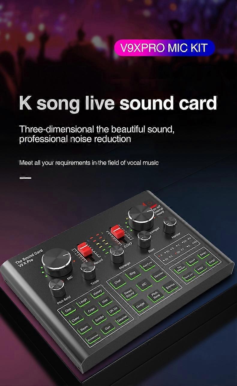 Professional tuning studio sound card pink microphone live sound card ...