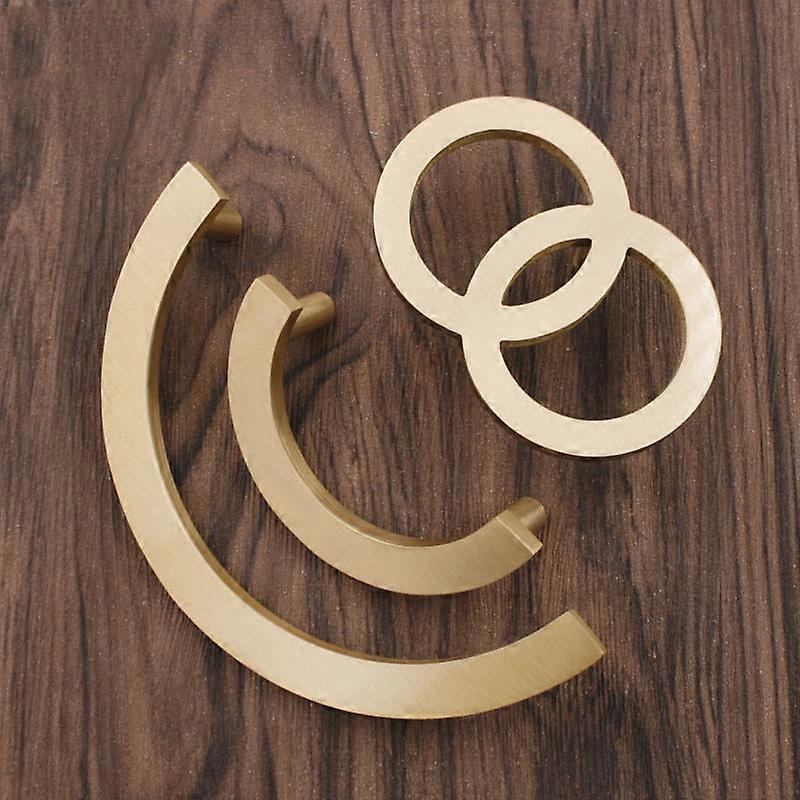 Solid Brass Circle Handles For Furniture Cabinet Pulls Drawer Cupboard ...