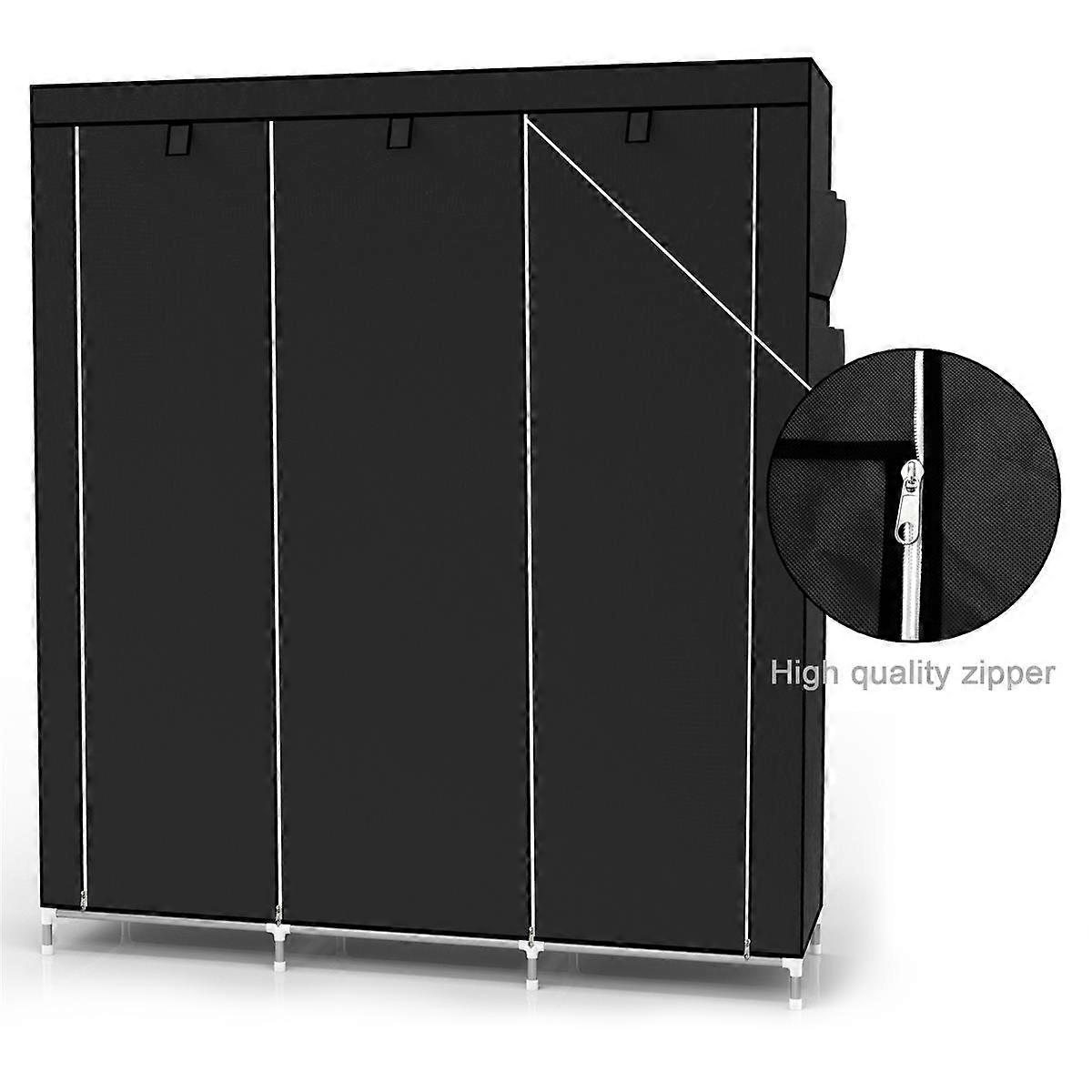 Folding cabinet 130x175x45 cm - with zipper fabric cabinet wardrobe ...