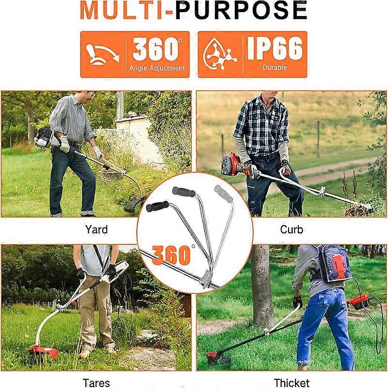 Ergonomic Trimmer Grip Weeder Handle with Bracket Clamp for Landscaping ...