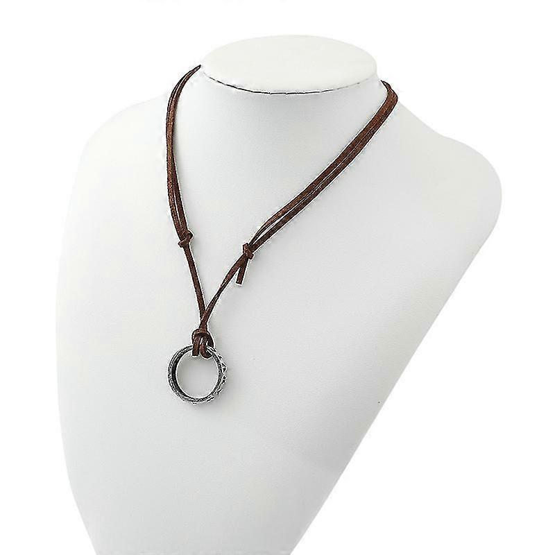 Movie Game Uncharted 4 Necklace Nathan Drake Cosplay Ring Leather Code ...