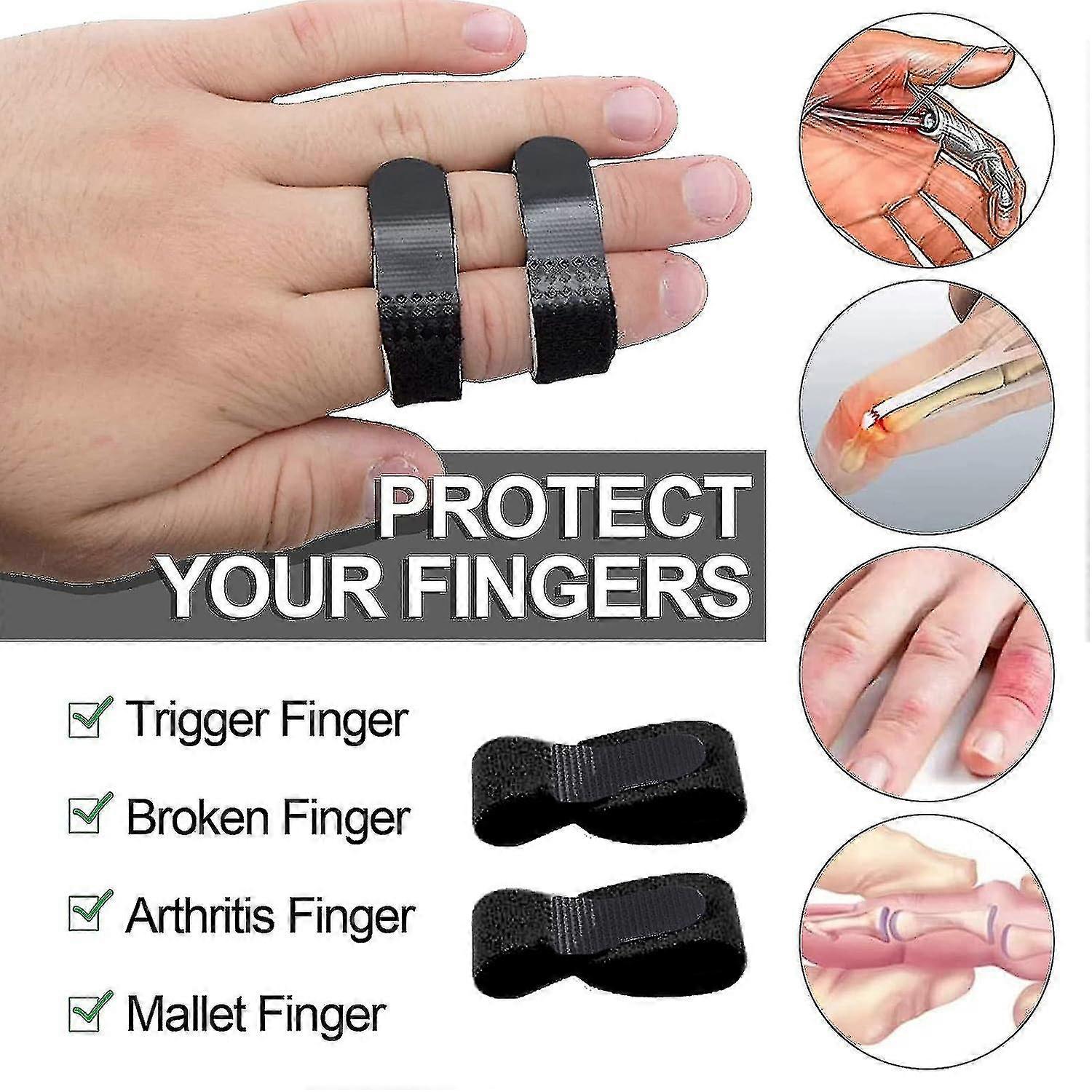 Finger Splints Tape Finger Wraps For Swollen And Dislocated Joint ...