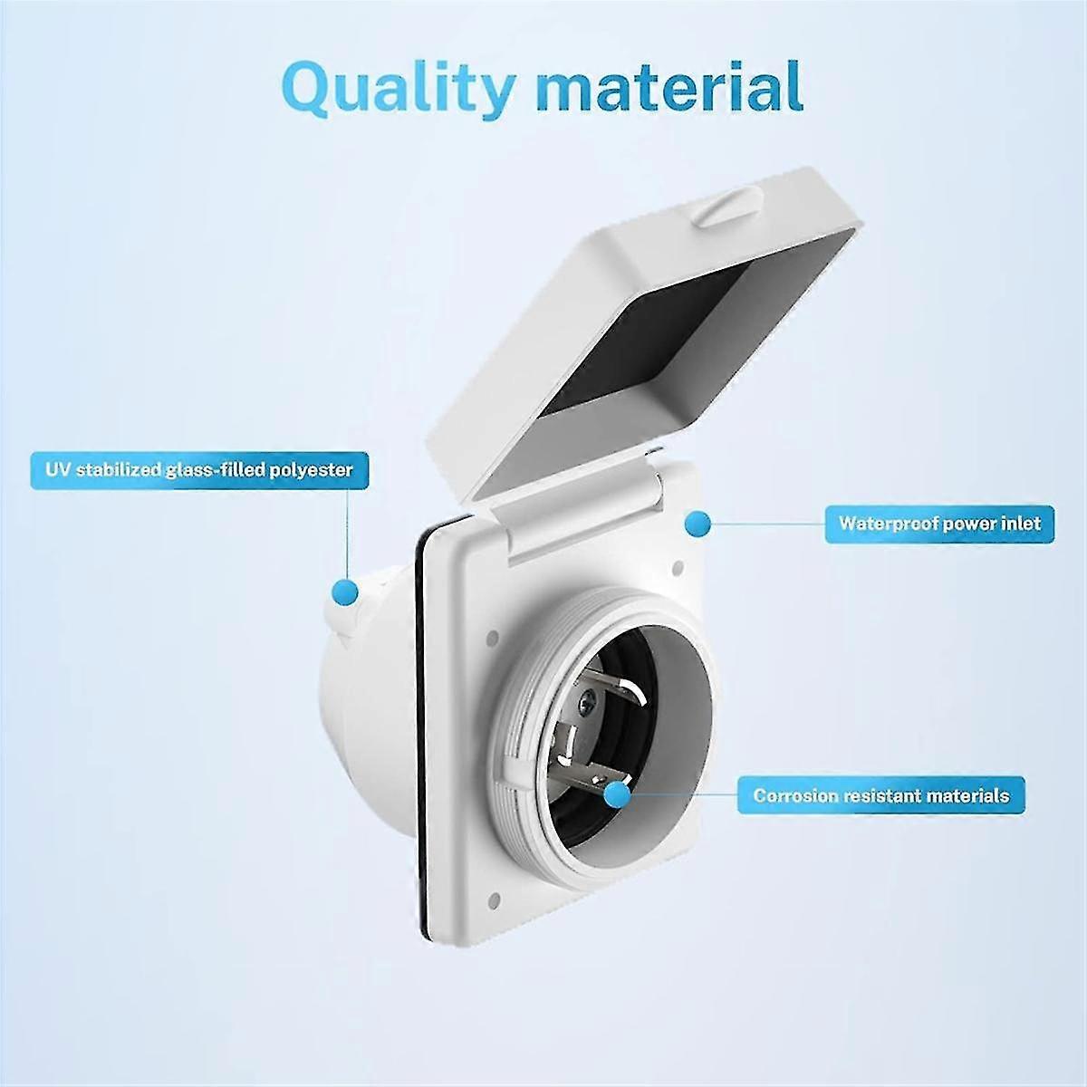 30A RV Plug Twist Lock Inlet,Shore Power Inlet Plug 125V/250V RV Power ...