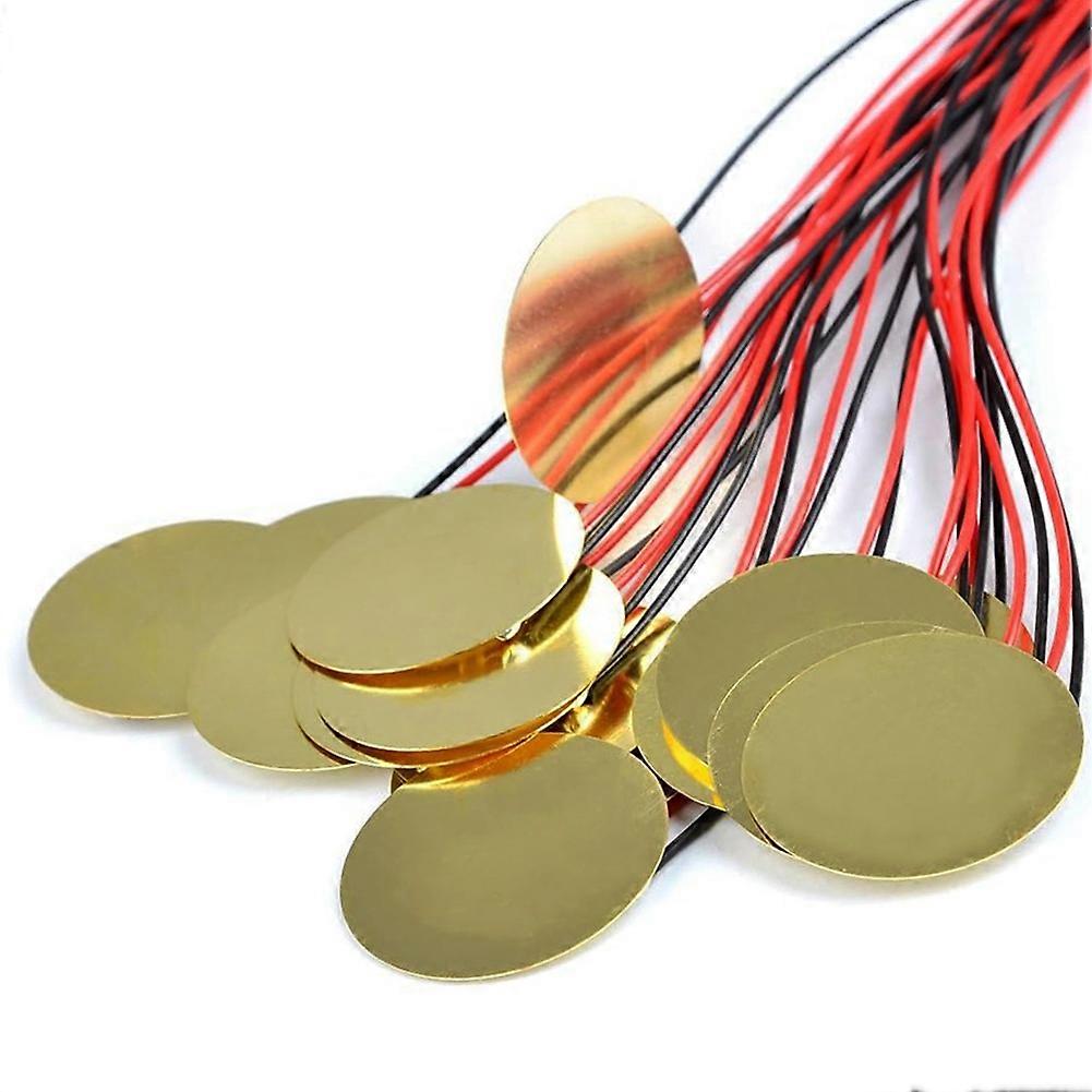 15pcs Piezo Pickup 20mm Piezo Amplifiers Discs Piezo Disc Transducer Contact Microphone Trigger ...