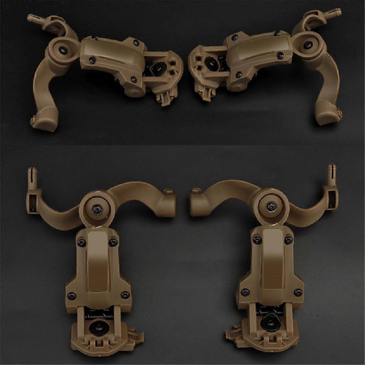 Tactical Headset Holder Helmet-Mounted Accessory Rail Adaptor Kit Adjustable Pickup Noise ...