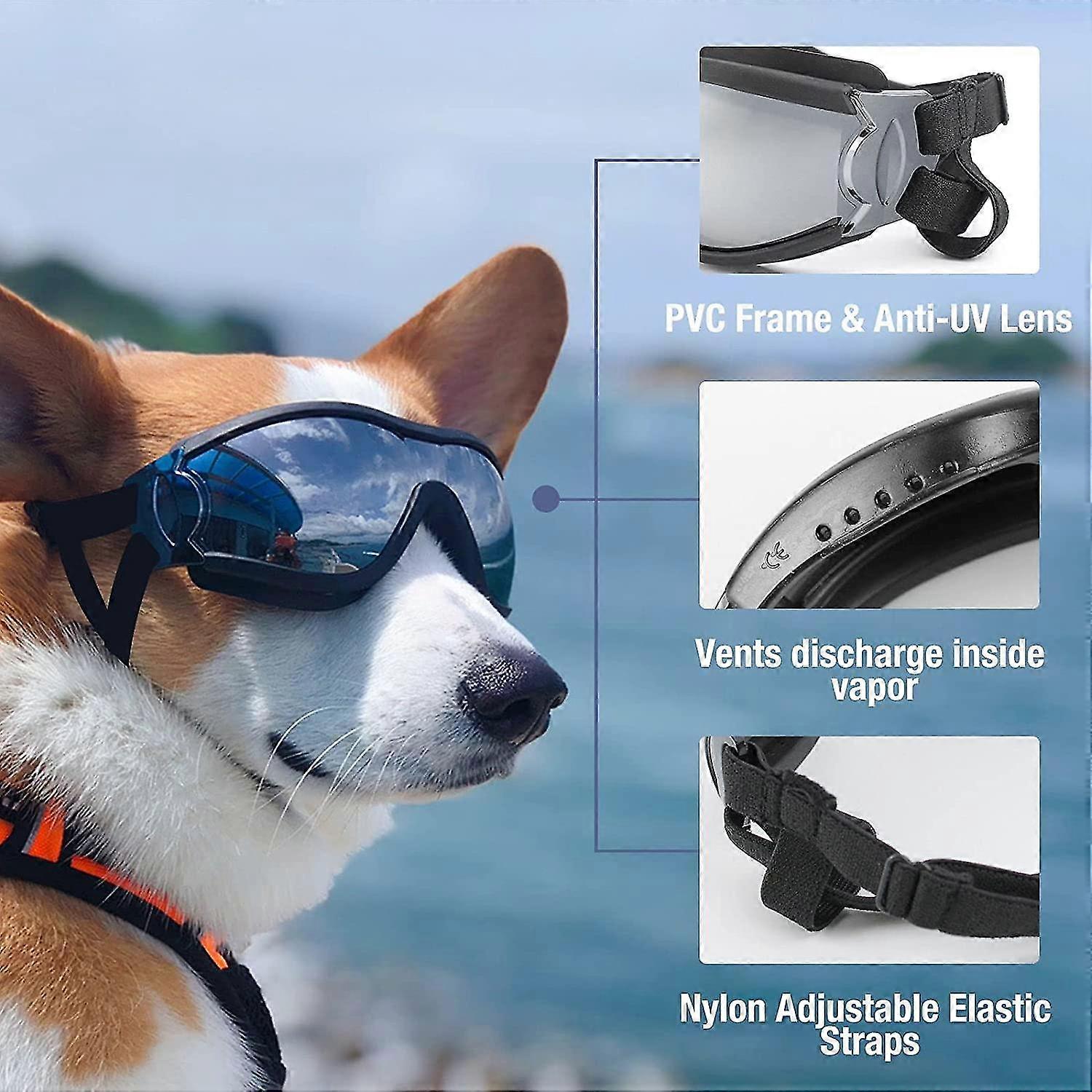 Dog Goggles Uv Protection Waterproof Windproof Eye Protection For Large ...